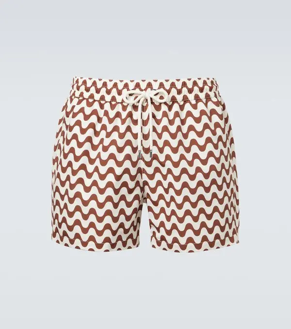 Frescobol Carioca Rio Printed Swim Trunks - Brown