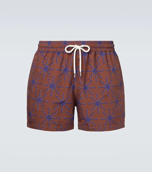 Frescobol Carioca Rio Printed Swim Trunks - Brown
