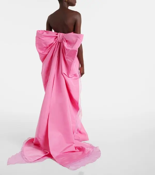 Carolina Herrera Bow-detail Strapless Crêpe Gown
