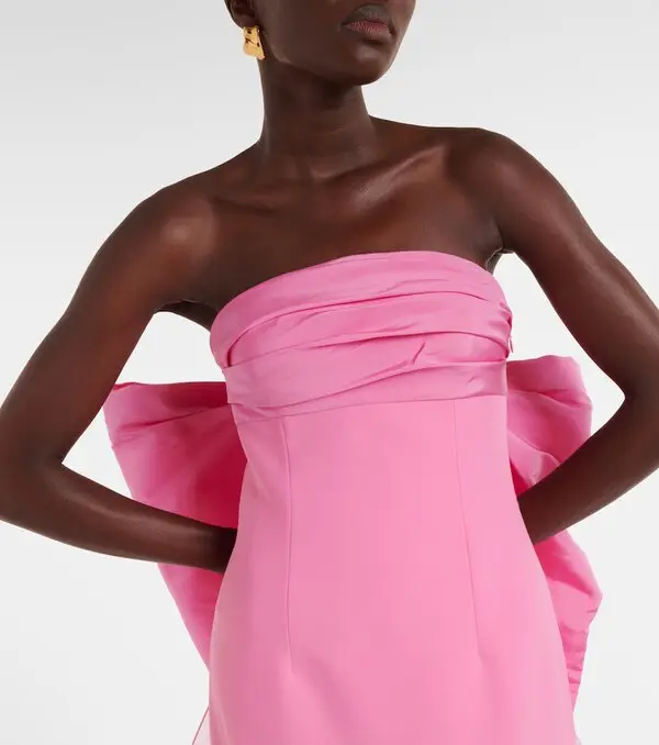 Carolina Herrera Bow-detail Strapless Crêpe Gown