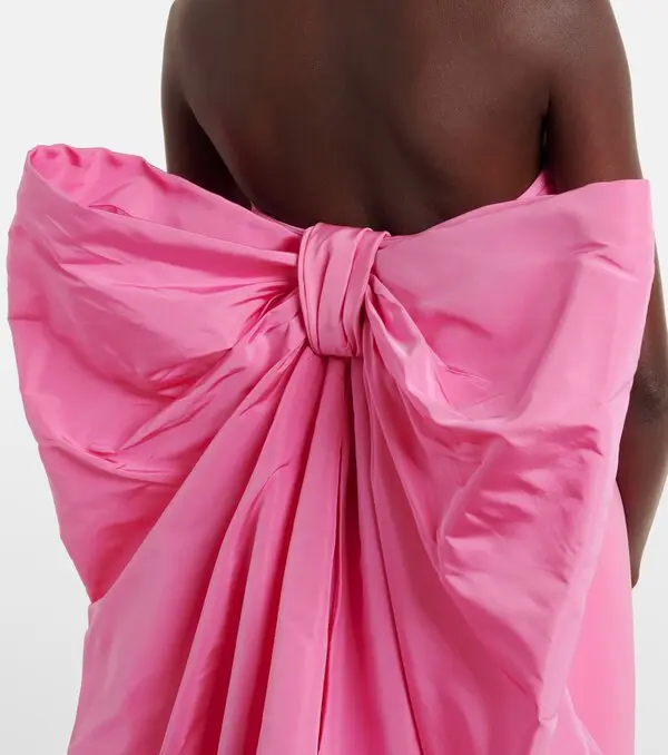 Carolina Herrera Bow-detail Strapless Crêpe Gown