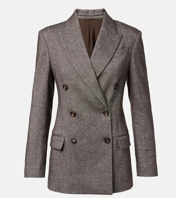 Brunello Cucinelli Wool And Linen-blend Blazer