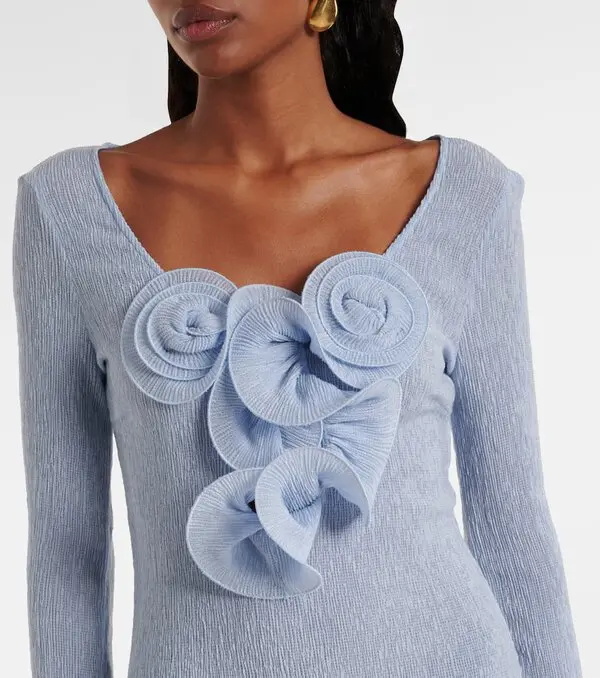 Magda Butrym Floral-applique Maxi Dress