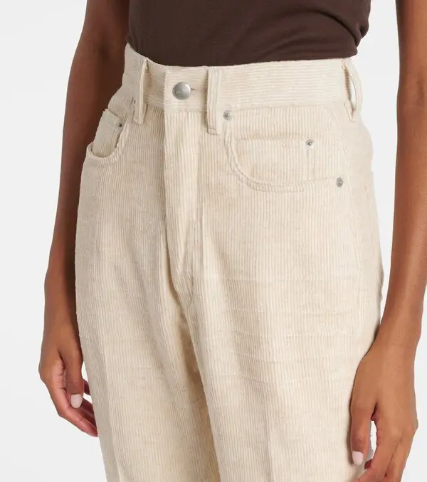 Rick Owens Bolan Cotton And Linen Bootcut Jeans