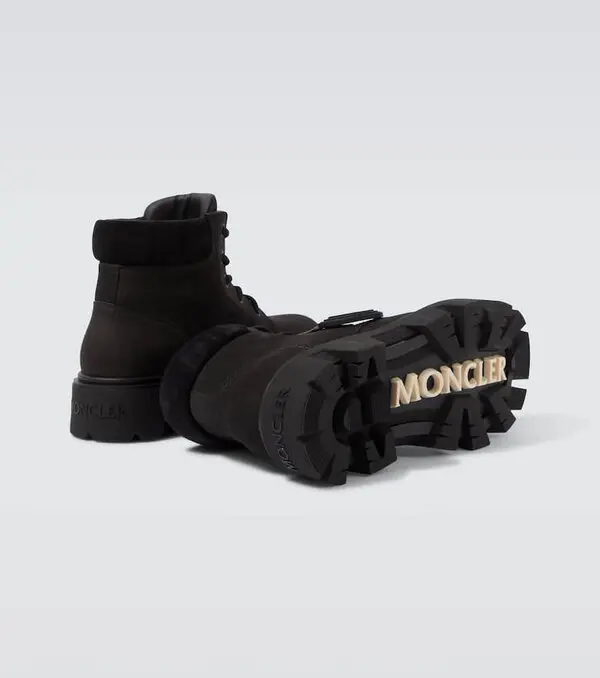 Moncler Peak City Leather Ankle Boots
