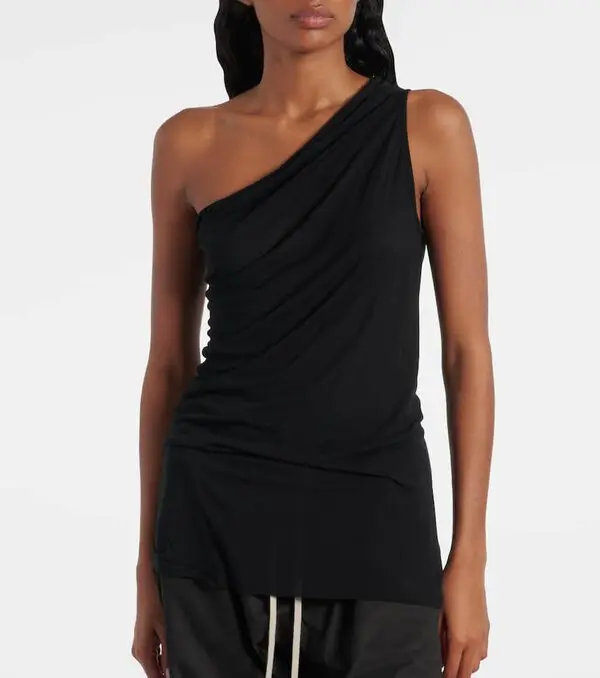Rick Owens One-shoulder Top - Black