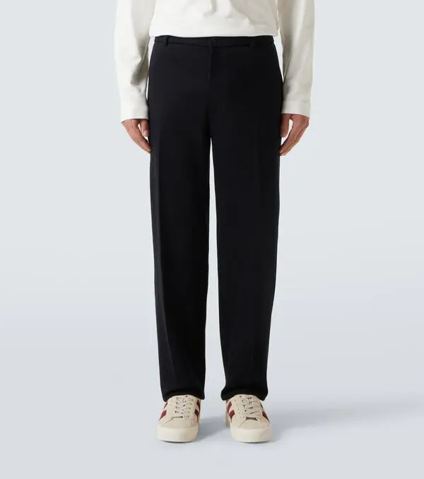 Moncler Cotton-blend Jersey Slim Pants