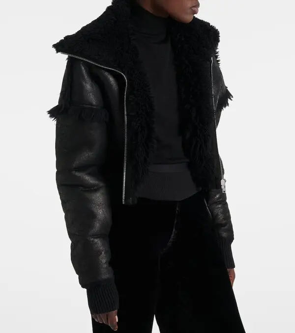 Rick Owens Flight Cropped Leather Jacket