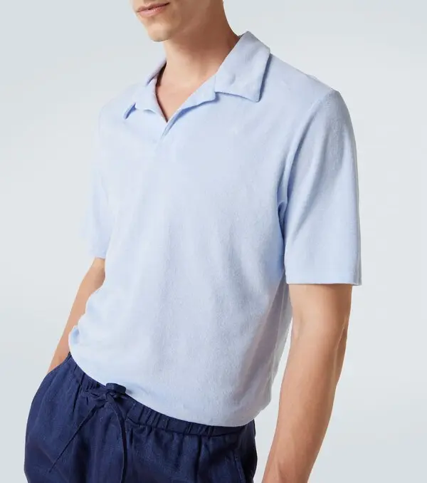 Frescobol Carioca Faustino Cotton-blend Terry Polo Shirt