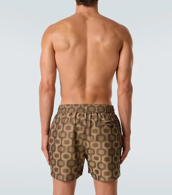 Frescobol Carioca Rio Sport Printed Swim Trunks - Brown
