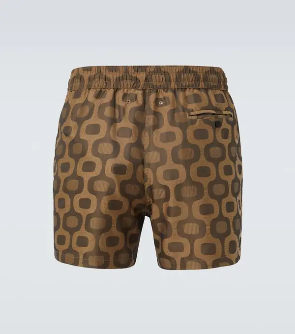 Frescobol Carioca Rio Sport Printed Swim Trunks - Brown