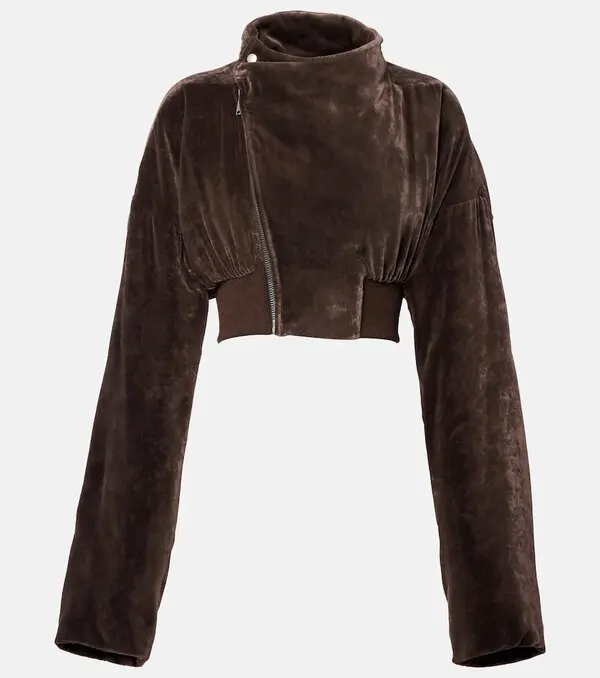 Rick Owens Hollywood Cropped Jacket - Brown