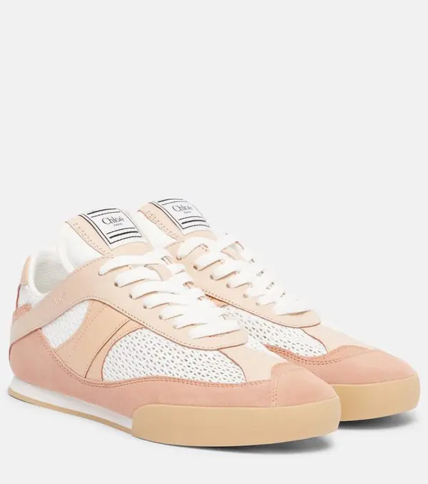 Chloé Kick Leather-trimmed Sneakers