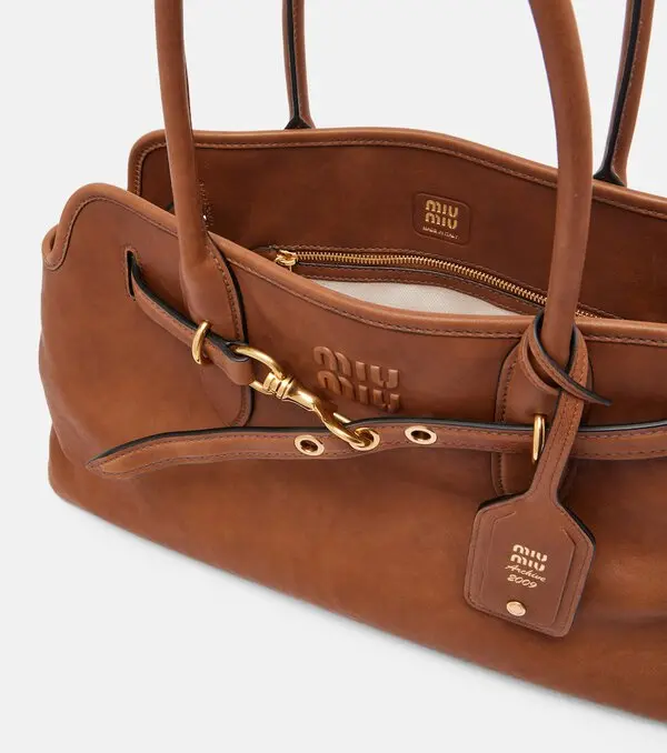 Miu Miu Aventure Large Leather Tote