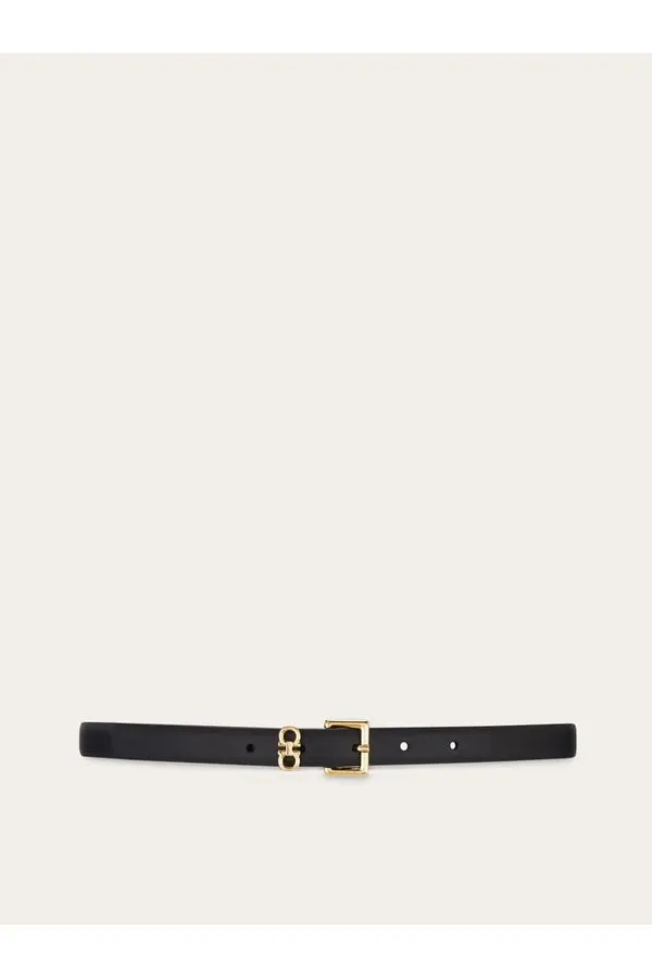 FERRAGAMO Reversible Gancini Belt - Black
