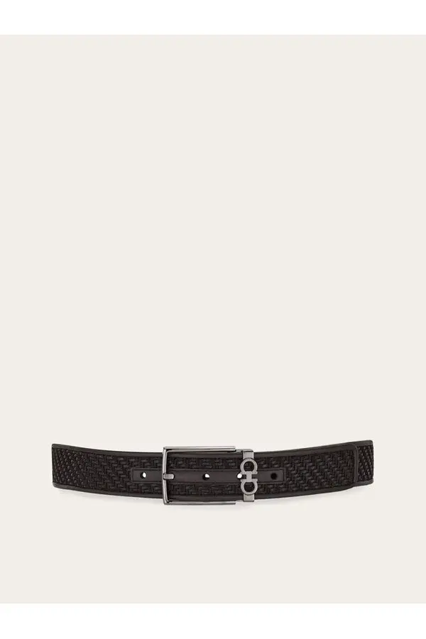 FERRAGAMO Reversible And Adjustable Gancini Belt - Metallic