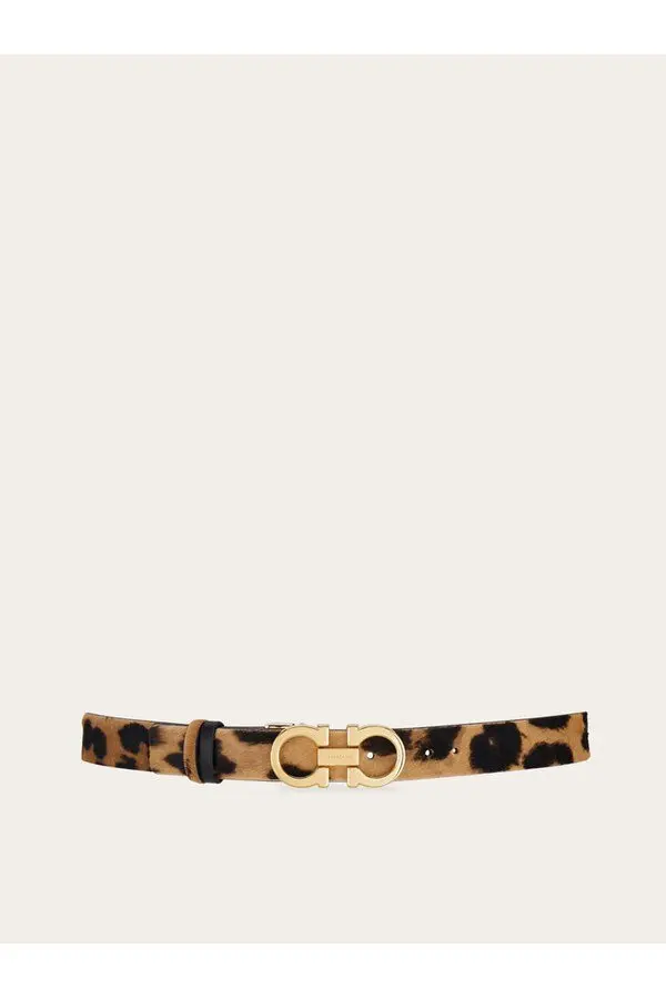 FERRAGAMO Adjustable Gancini Belt - Black