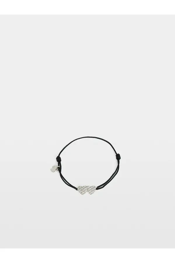 Zadig&Voltaire Link Heart Strass Bracelet - Black