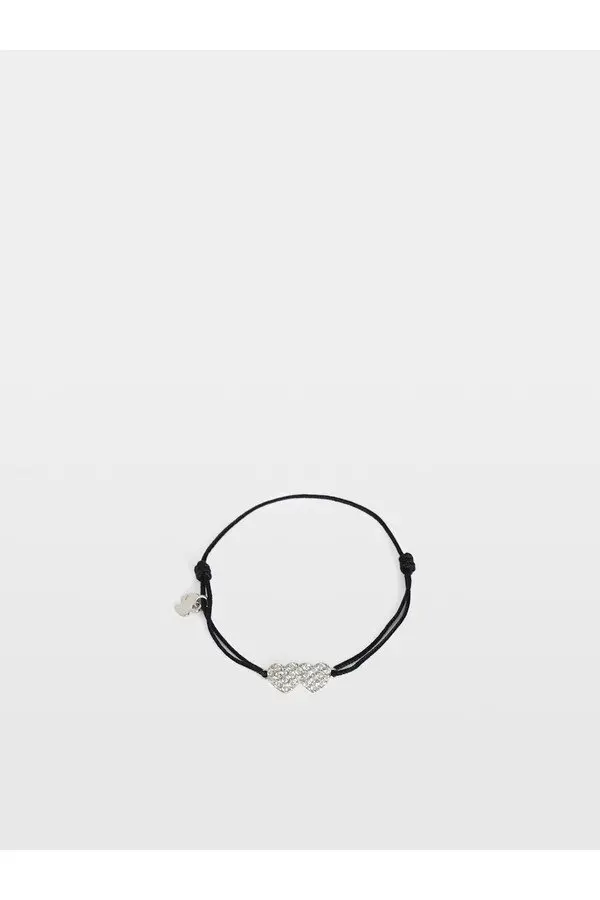 Zadig&Voltaire Link Heart Strass Bracelet - Black