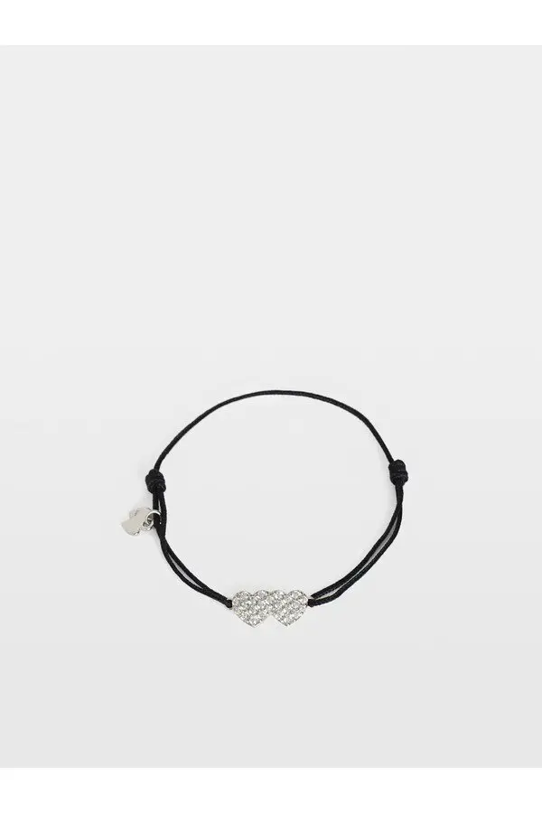 Zadig&Voltaire Link Heart Strass Bracelet - Black