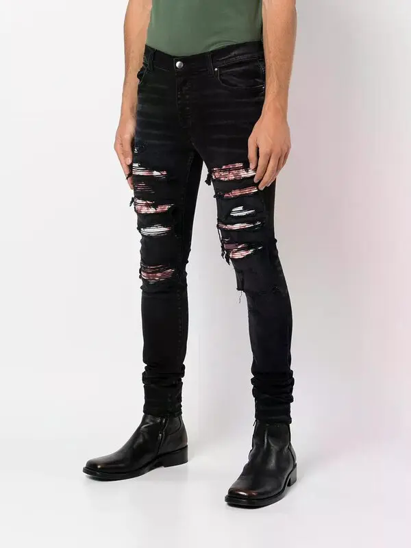 Amiri Ripped Skinny Jeans - Black