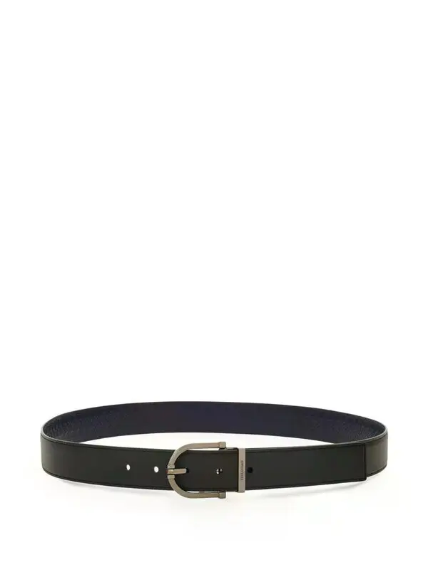 FERRAGAMO Reversible Leather Belt - Black
