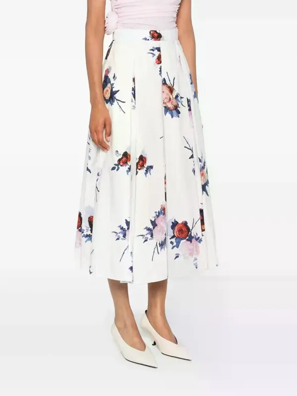 Erdem Pleated Midi Skirt