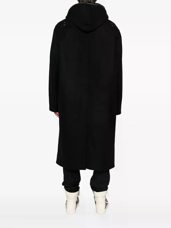 Rick Owens Hooded Raincoat - Black