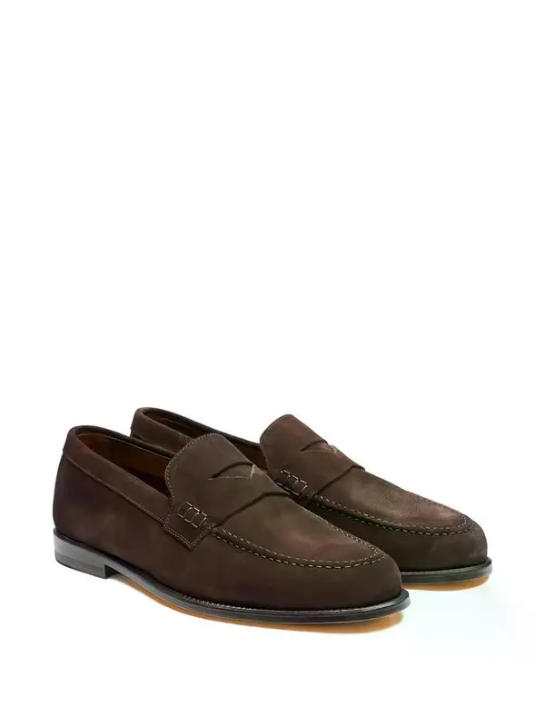 DOUCAL'S Suede Penny Loafers