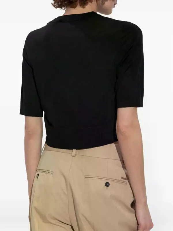 Dsquared2 Logo-embroidered Knit Top - Black