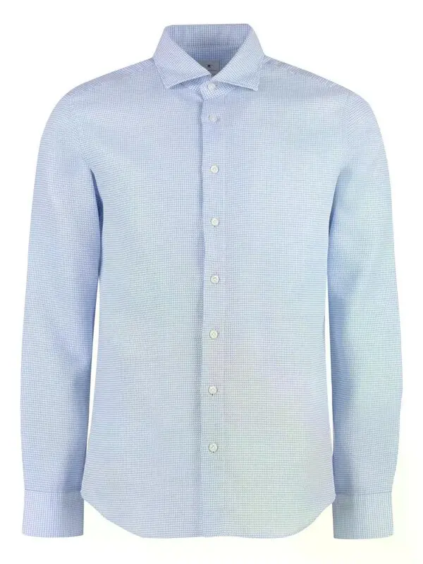 BASTONCINO Micro-check Shirt - Blue