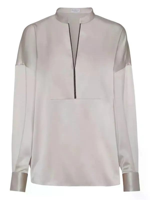 Brunello Cucinelli Balloon-sleeve Blouse