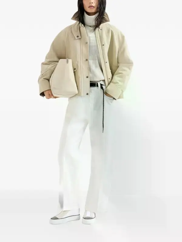Brunello Cucinelli Turtleneck Ribbed Sweater - Neutrals