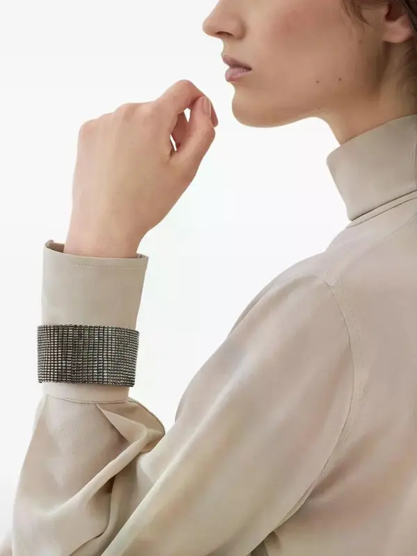 Brunello Cucinelli Crêpe De Chine Blouse - Neutrals