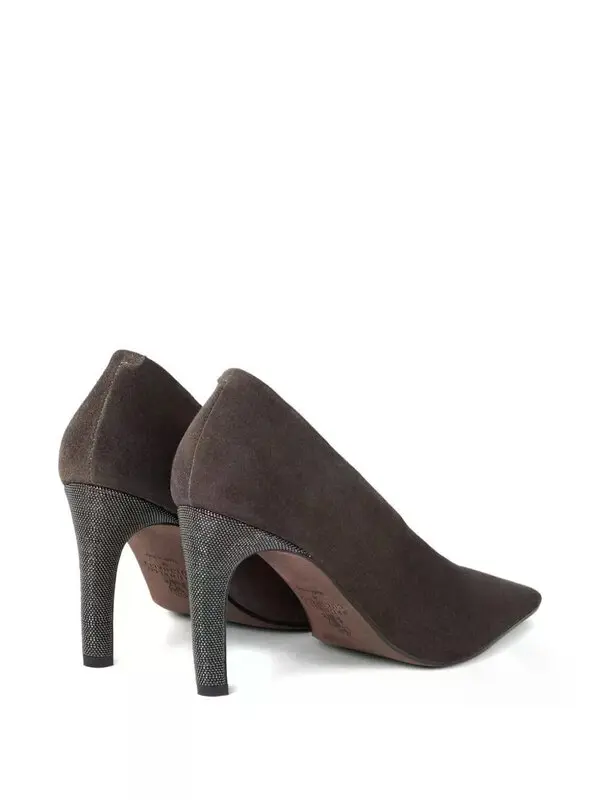 Brunello Cucinelli 80mm Suede Pumps - Brown