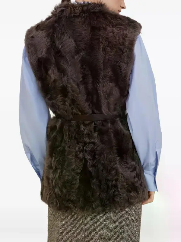 Brunello Cucinelli Shearling Belted Vest