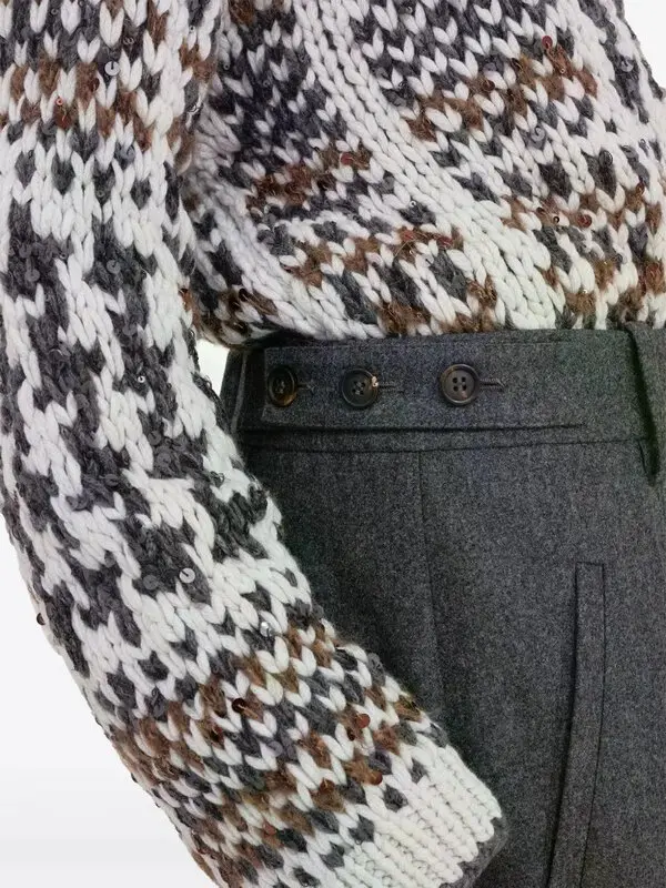 Brunello Cucinelli Tailored Wool Trousers - Grey