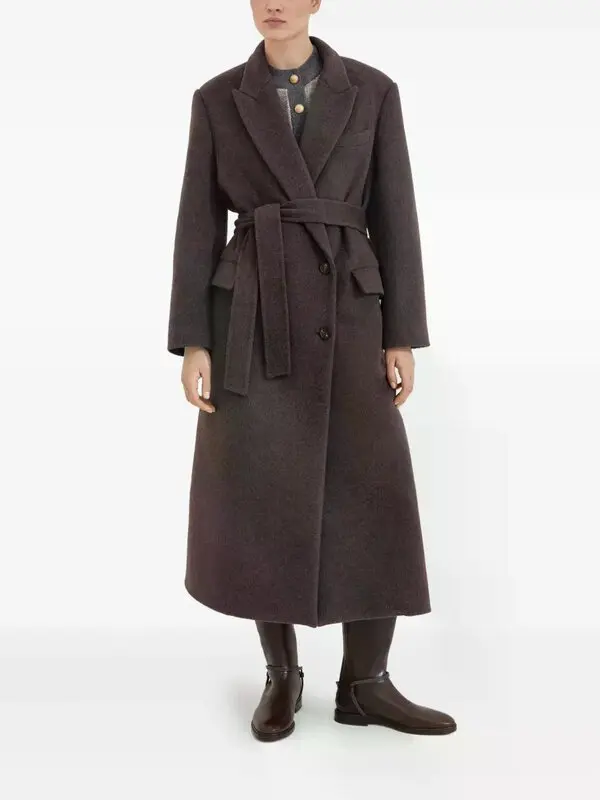 Brunello Cucinelli Double-breasted Belted Coat