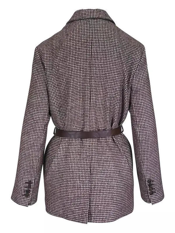 Brunello Cucinelli Houndstooth Blazer With Belt