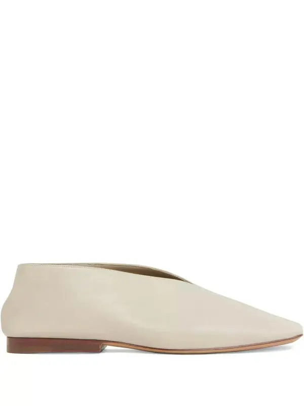 MANSUR GAVRIEL Leather Ballet Flats - Light Grey