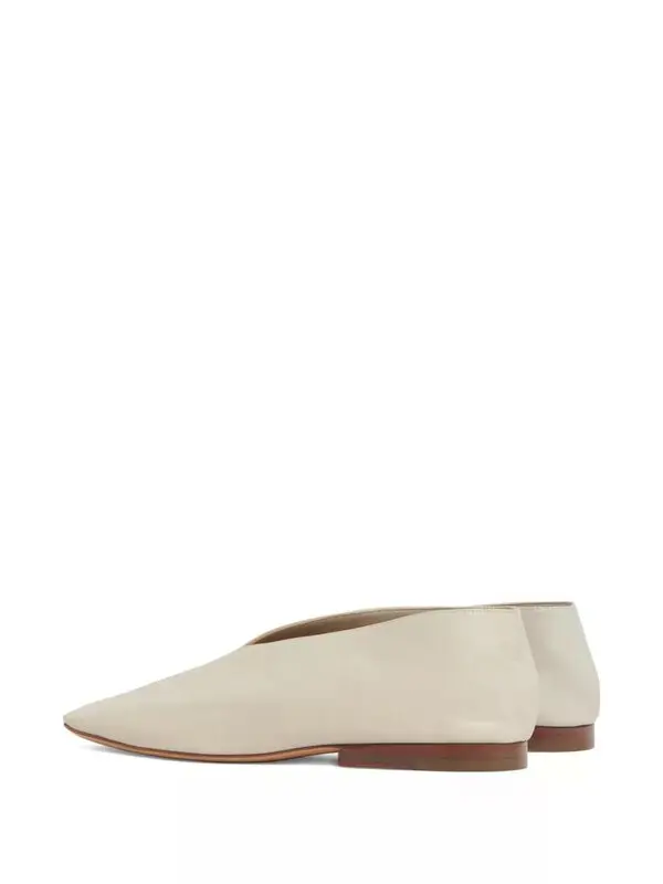 MANSUR GAVRIEL Leather Ballet Flats - Light Grey