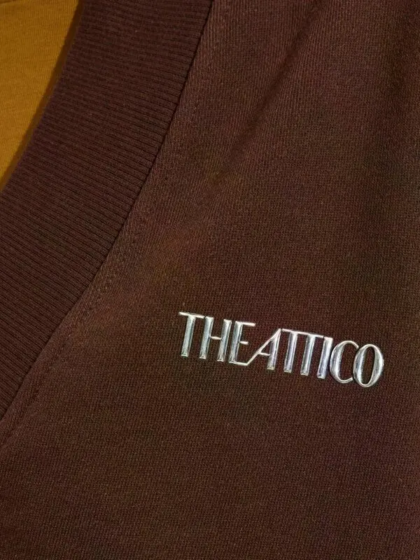 Attico V-neck Sweatshirt - Brown