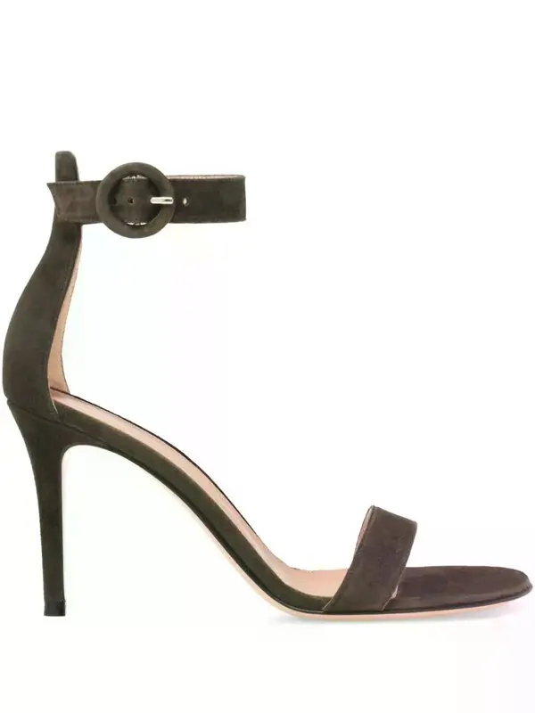 GIANVITO ROSSI Ankle-strap Suede Sandals