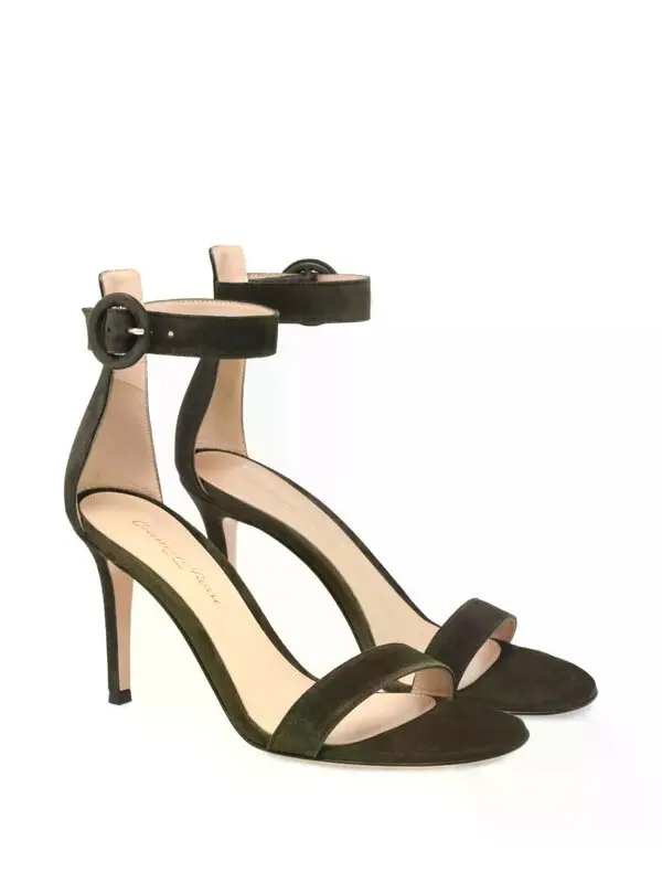 GIANVITO ROSSI Ankle-strap Suede Sandals