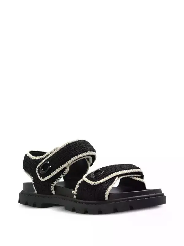COACH® Brynn Crochet Double-strap Sandals - Black