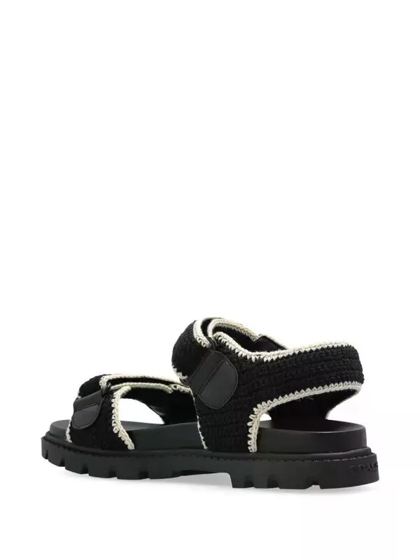 COACH® Brynn Crochet Double-strap Sandals - Black