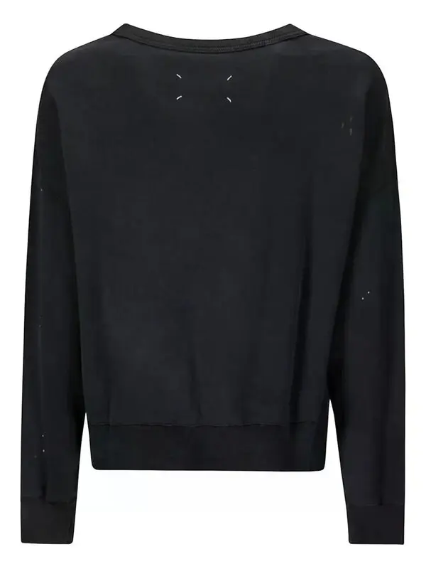MAISON MARGIELA Cotton Logo-print Sweatshirt - Black
