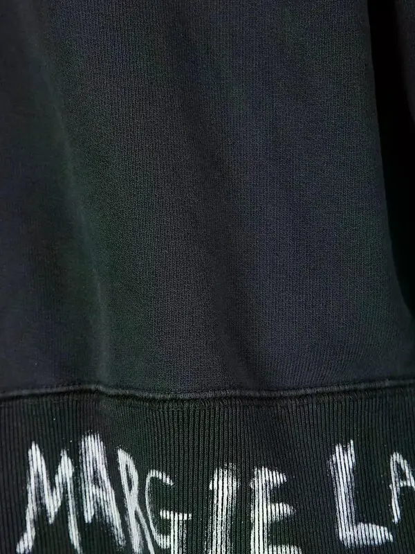 MAISON MARGIELA Cotton Logo-print Sweatshirt - Black