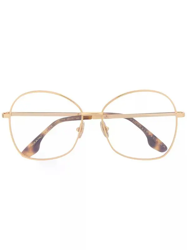 Victoria Beckham Oversized Wire Frame Eyeglasses - Gold