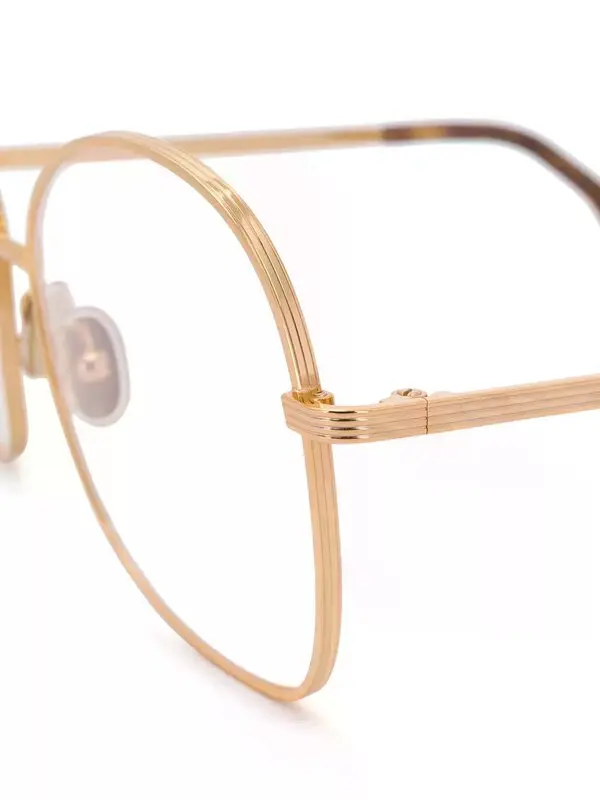 Victoria Beckham Oversized Wire Frame Eyeglasses